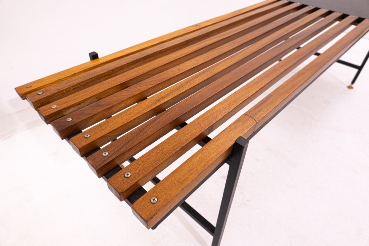 Mid Century Modern Slatted Bench - Living in Style Gallery
