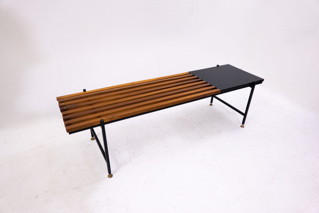 Mid Century Modern Slatted Bench - Living in Style Gallery