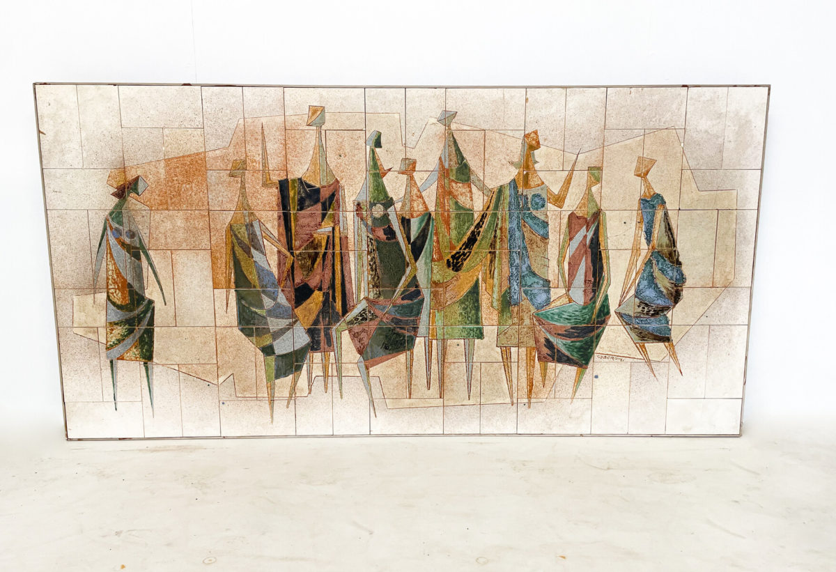 Mid Century Modern Ceramic Wall Panel - Living in Style Gallery