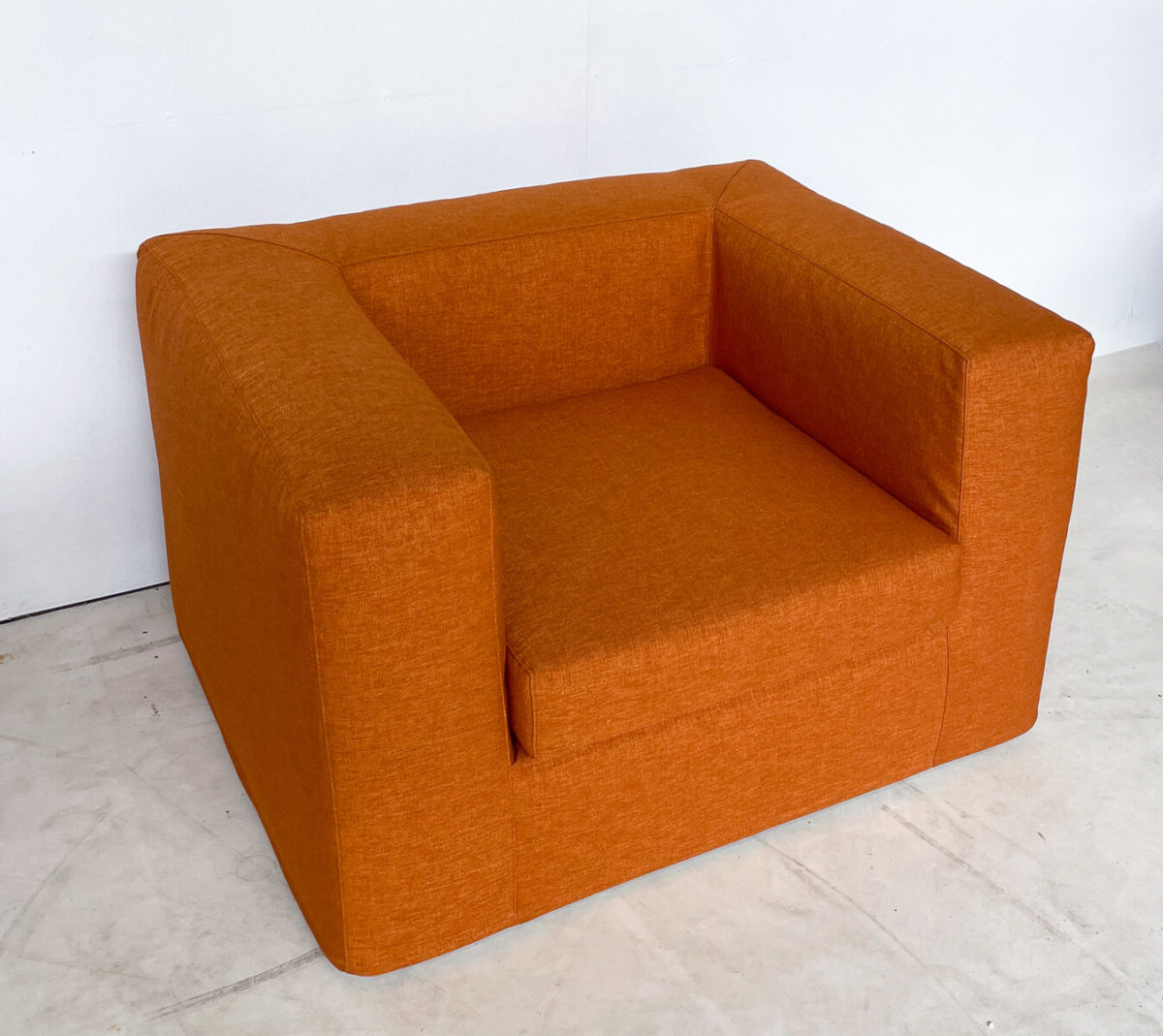 Italian Mid Century Orange Three Piece Sofa Set - Living in Style Gallery